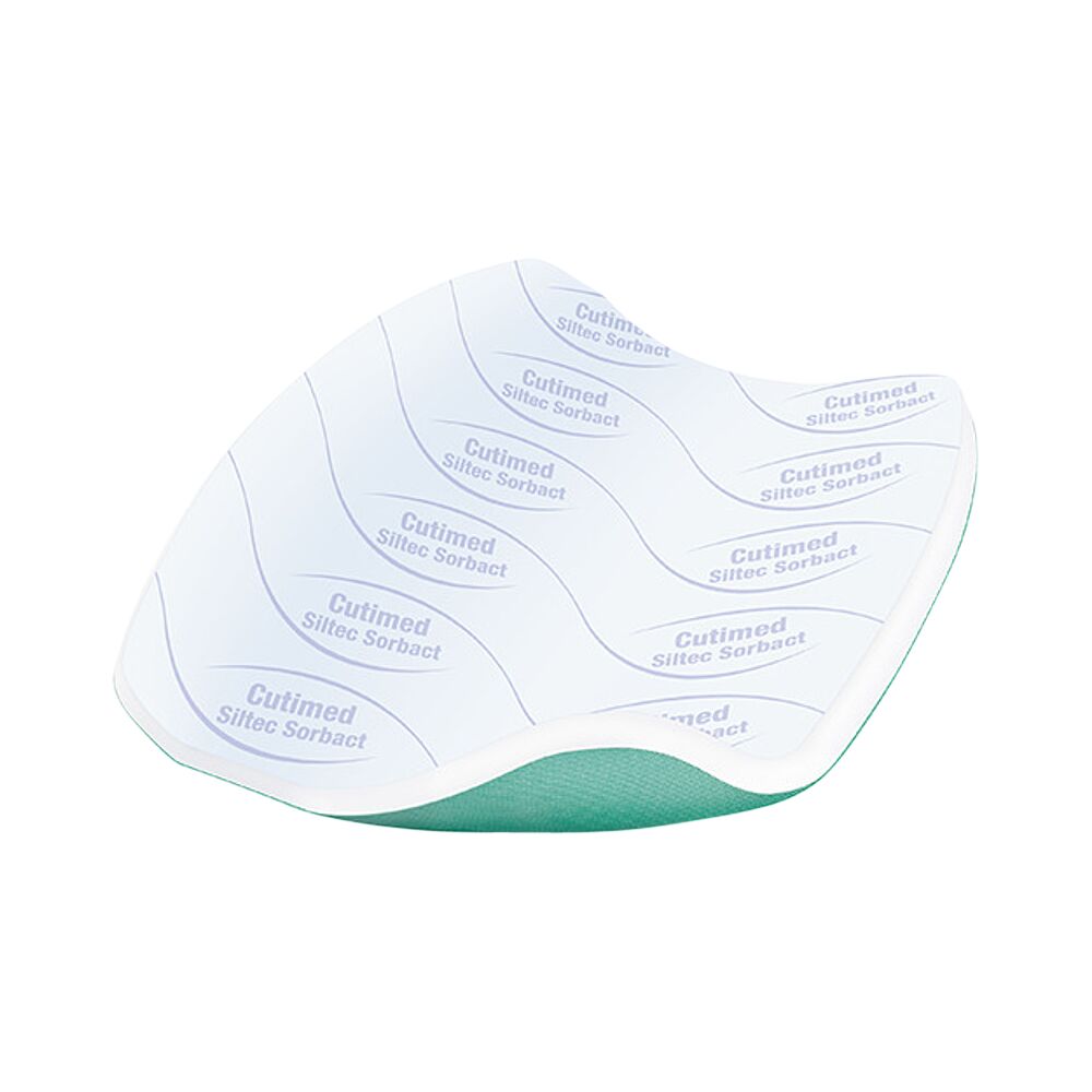 Hydrofob bandage, Cutimed Siltec Sorbact, 20x10cm, grøn, skumbandage ...