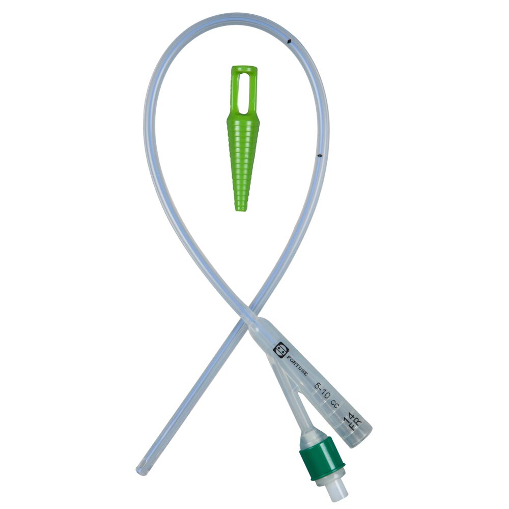 2-vejs foley kateter, Fortune, open end, CH 14, 42cm, 10 ml, integreret ...