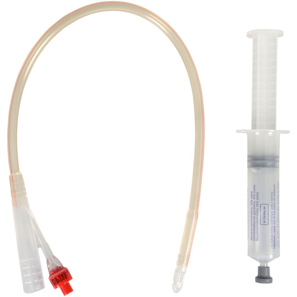 2-vejs foley kateter, Folysil LT X-tra, nelaton, CH 18, 41cm, 10 ml ...