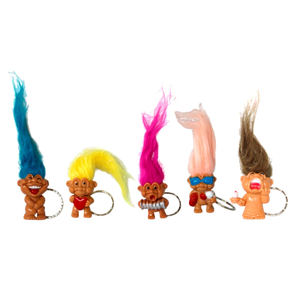 Legetøj, trold m. strithår, nøglering